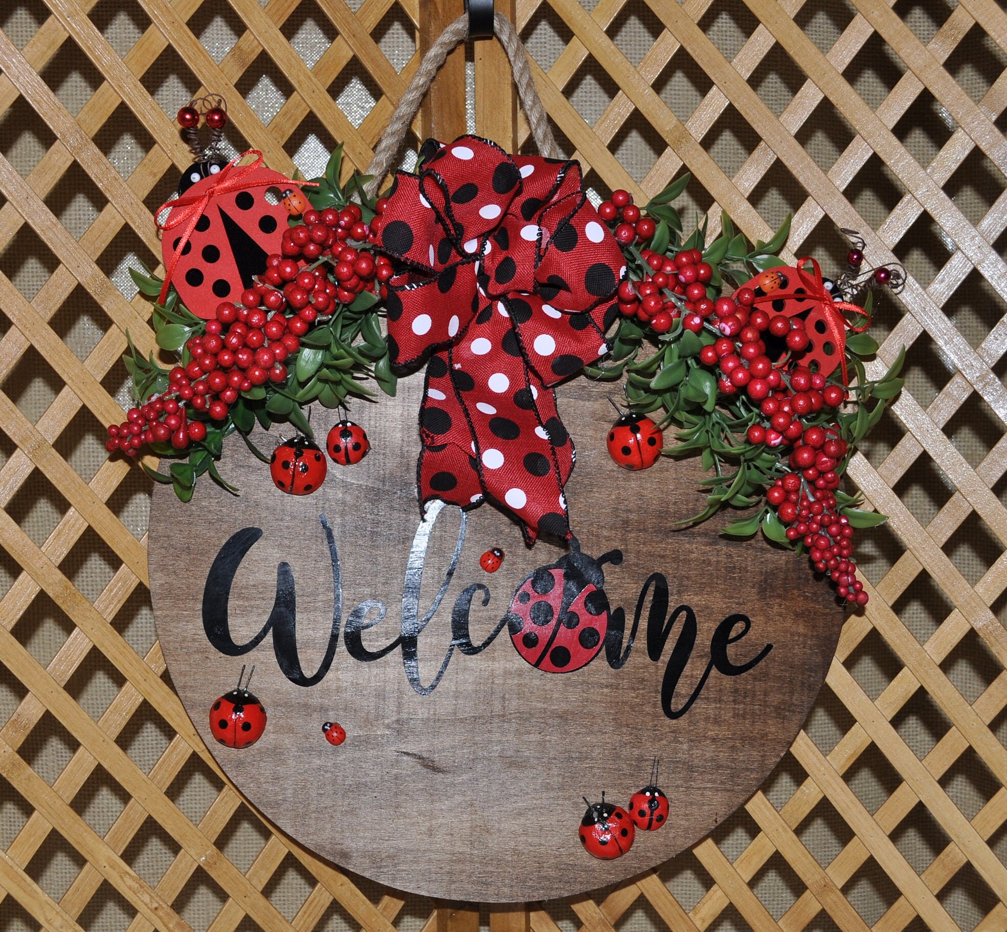 Ladybug Front Door Sign - Etsy