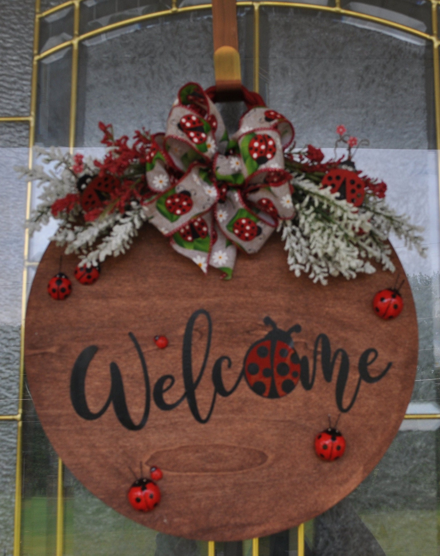 Ladybug Front Door Sign - Etsy