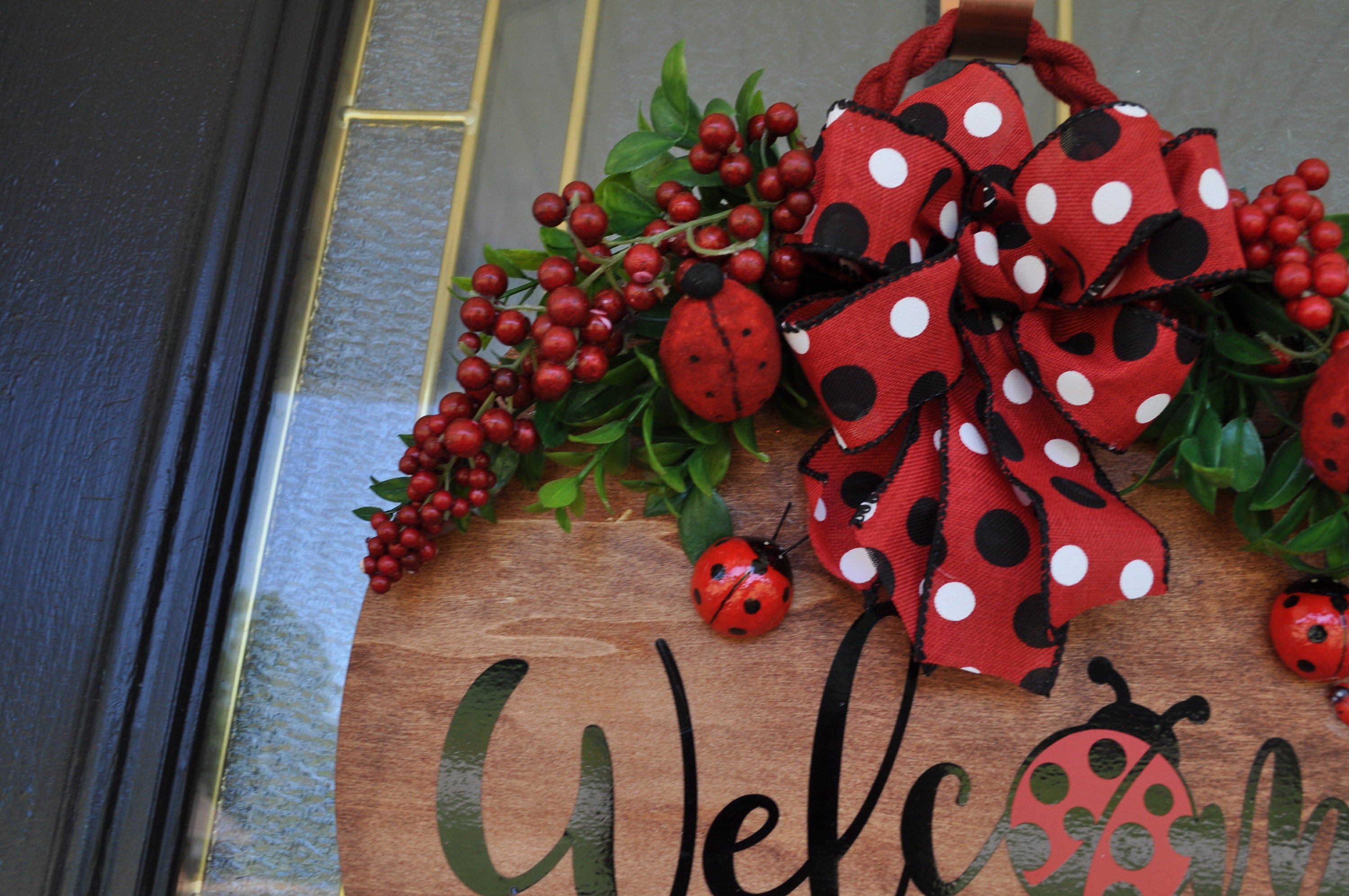 Ladybug Front Door Sign - Etsy