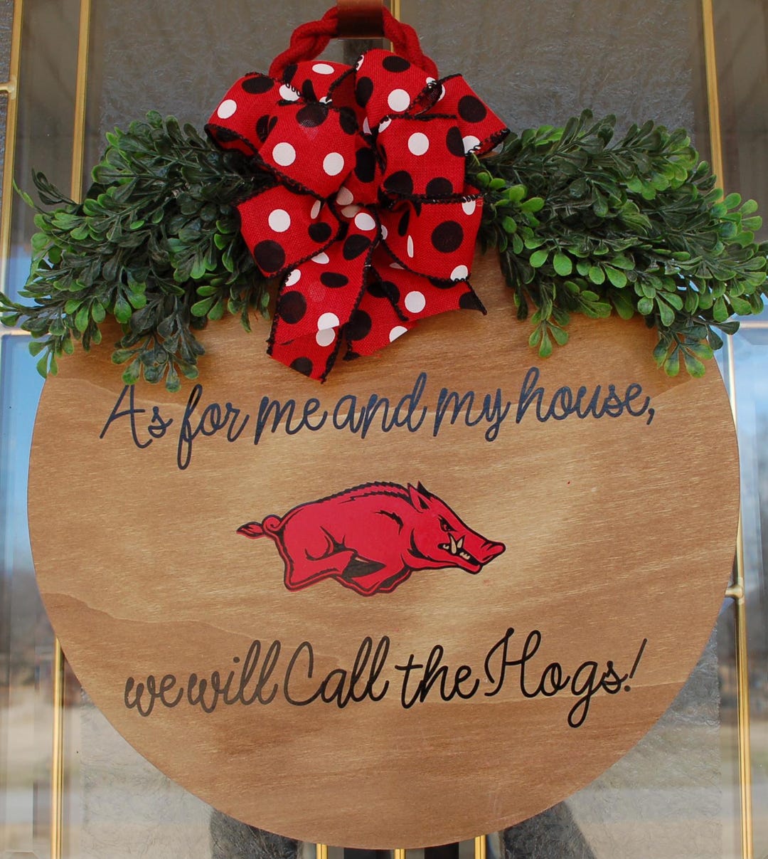 Arkansas Razorbacks Front Door Wreath 'call the Hogs' Home Decor for ...