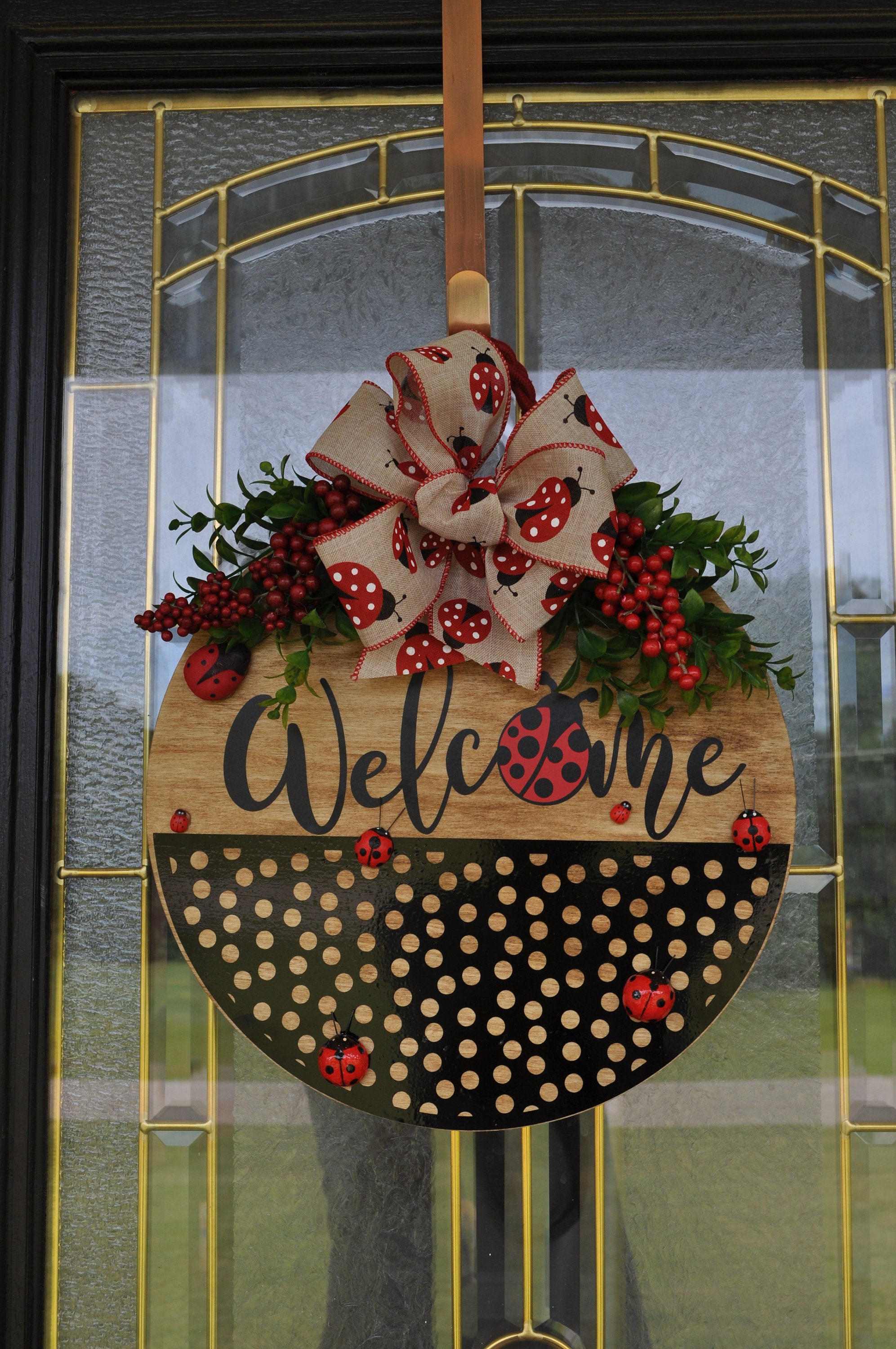 Ladybug Front Door Sign - Etsy