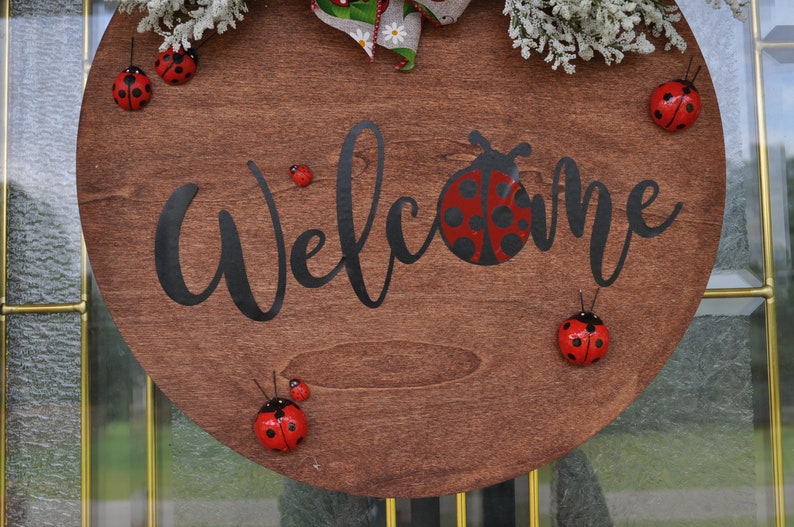 Ladybug Front Door Sign - Etsy