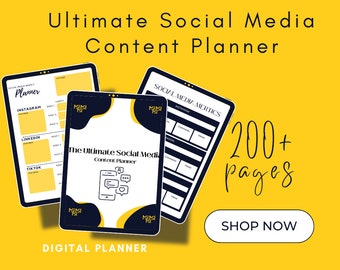The Ultimate Social Media Content Planning Bundle Workbook for Social ...