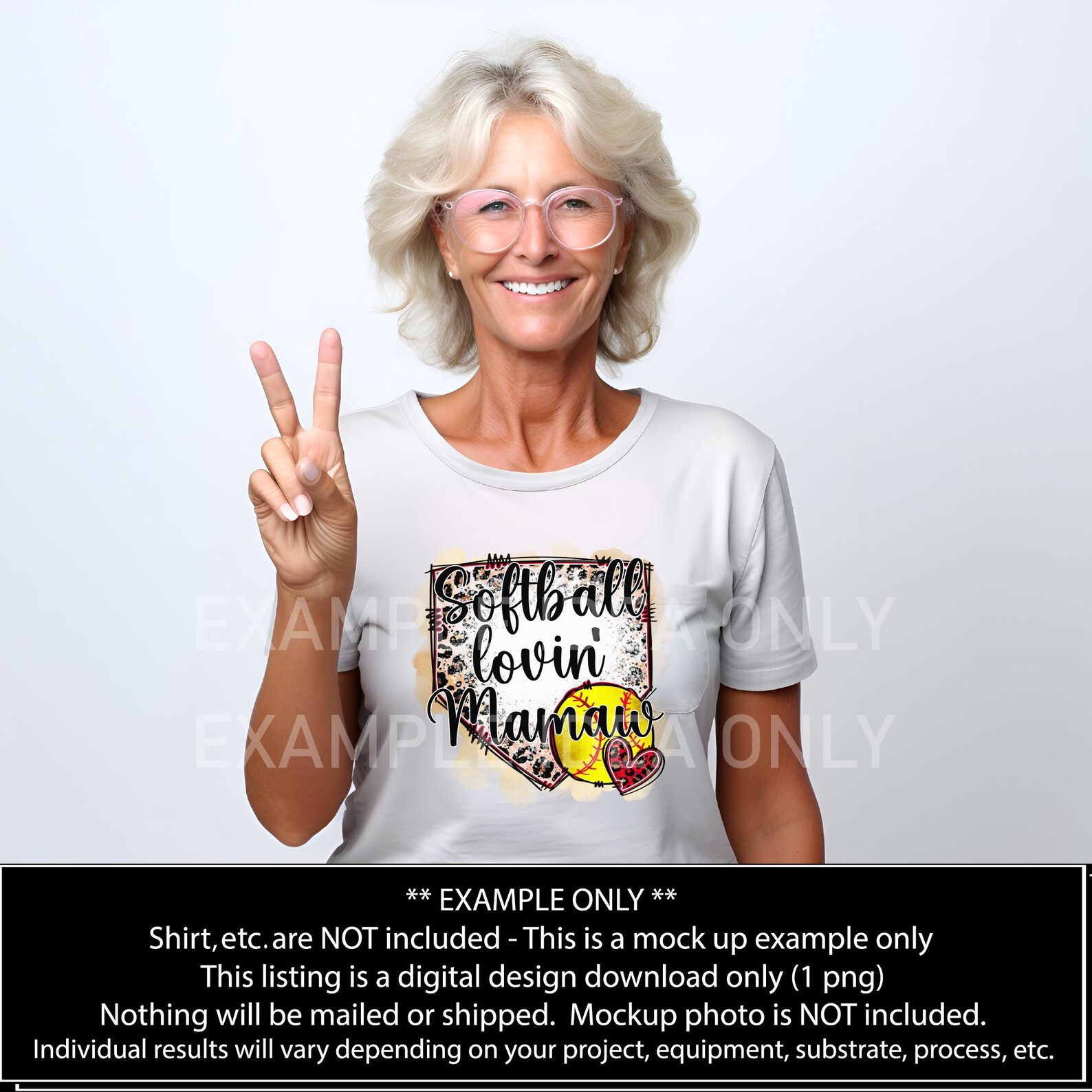 Softball Lovin' Mamaw Sublimation Design, Printable Png, DTF Digital ...