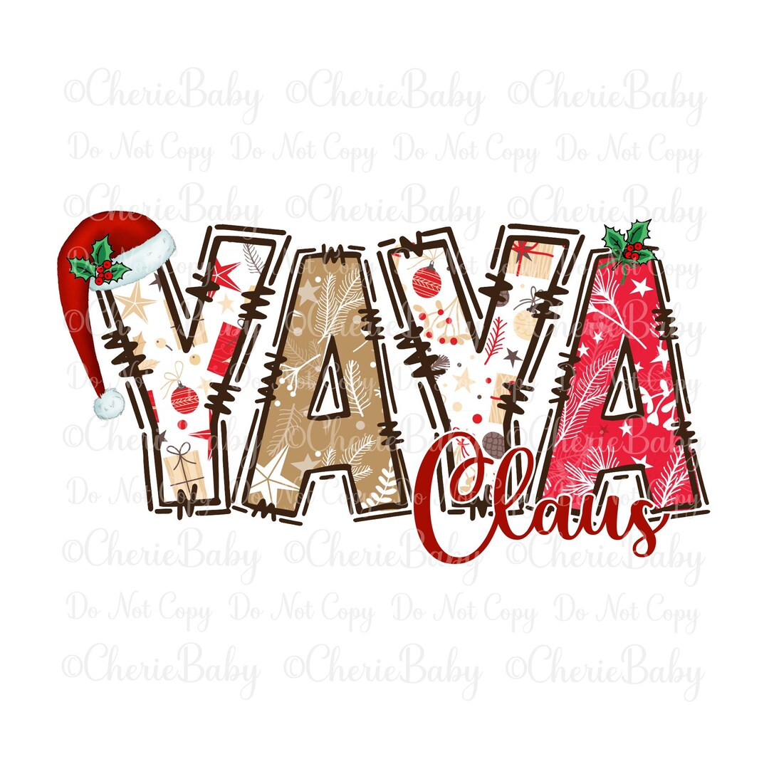 Yaya Claus PNG, Christmas Digital Download, Sublimation & DTF ...