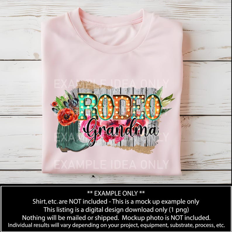 Rodeo Grandma Png, Digital Download, Sublimation & DTF, Grandmother ...