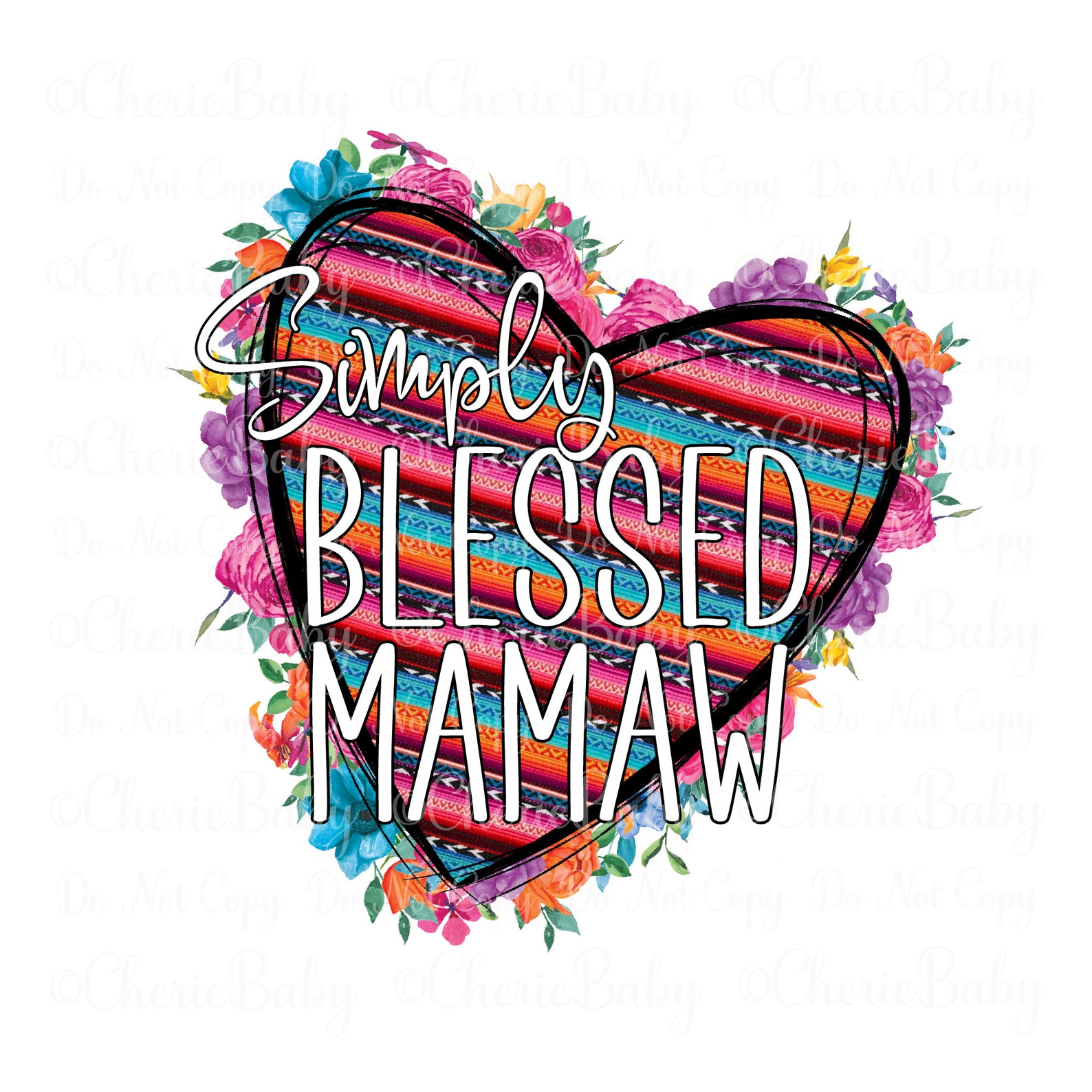 Simply Blessed Mamaw Sublimation Design Printable Png - Etsy