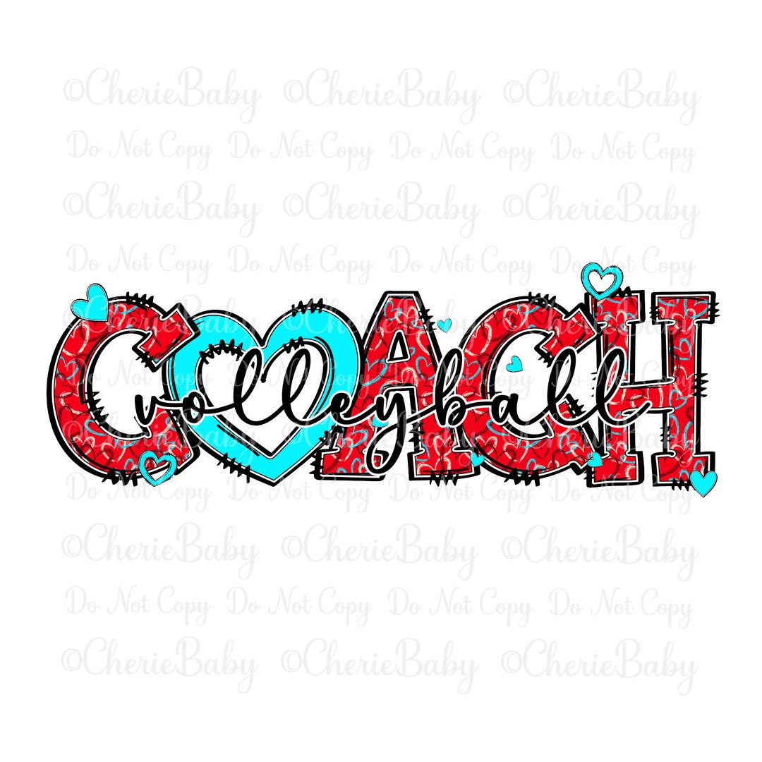 Volleyball Coach Sublimation Design Printable Png Digital Download Team ...