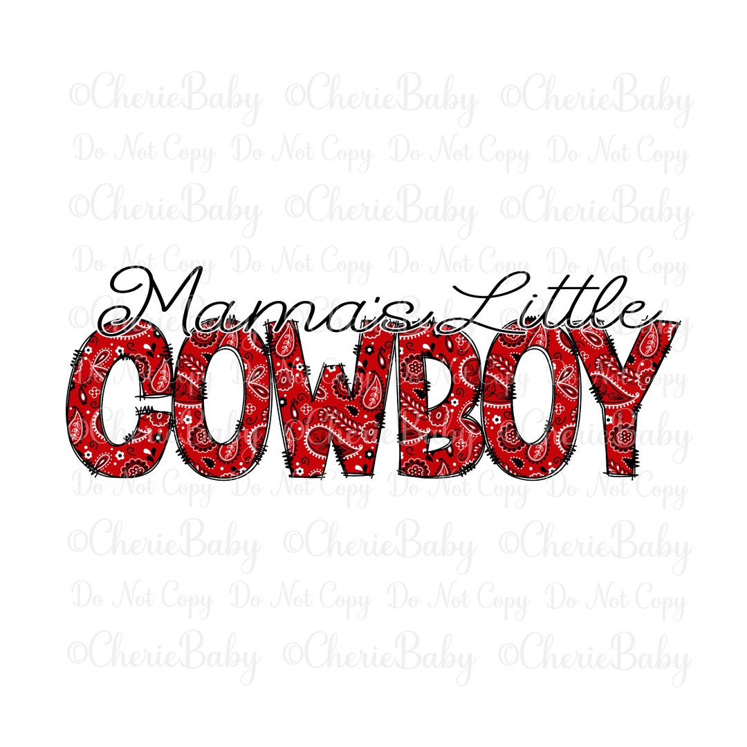 Mama's Little Cowboy Sublimation Design, Printable Png, DTF Digital ...