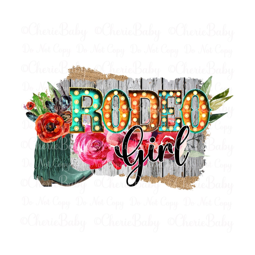 Rodeo Girl Sublimation Design, Printable Png, DTF Digital Download ...