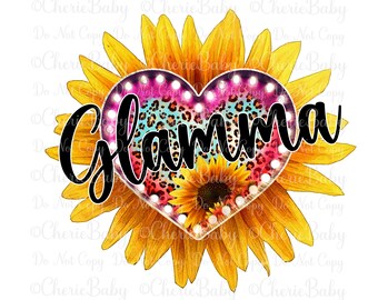 Blessed Glamma Sublimation Design Printable PNG Digital | Etsy
