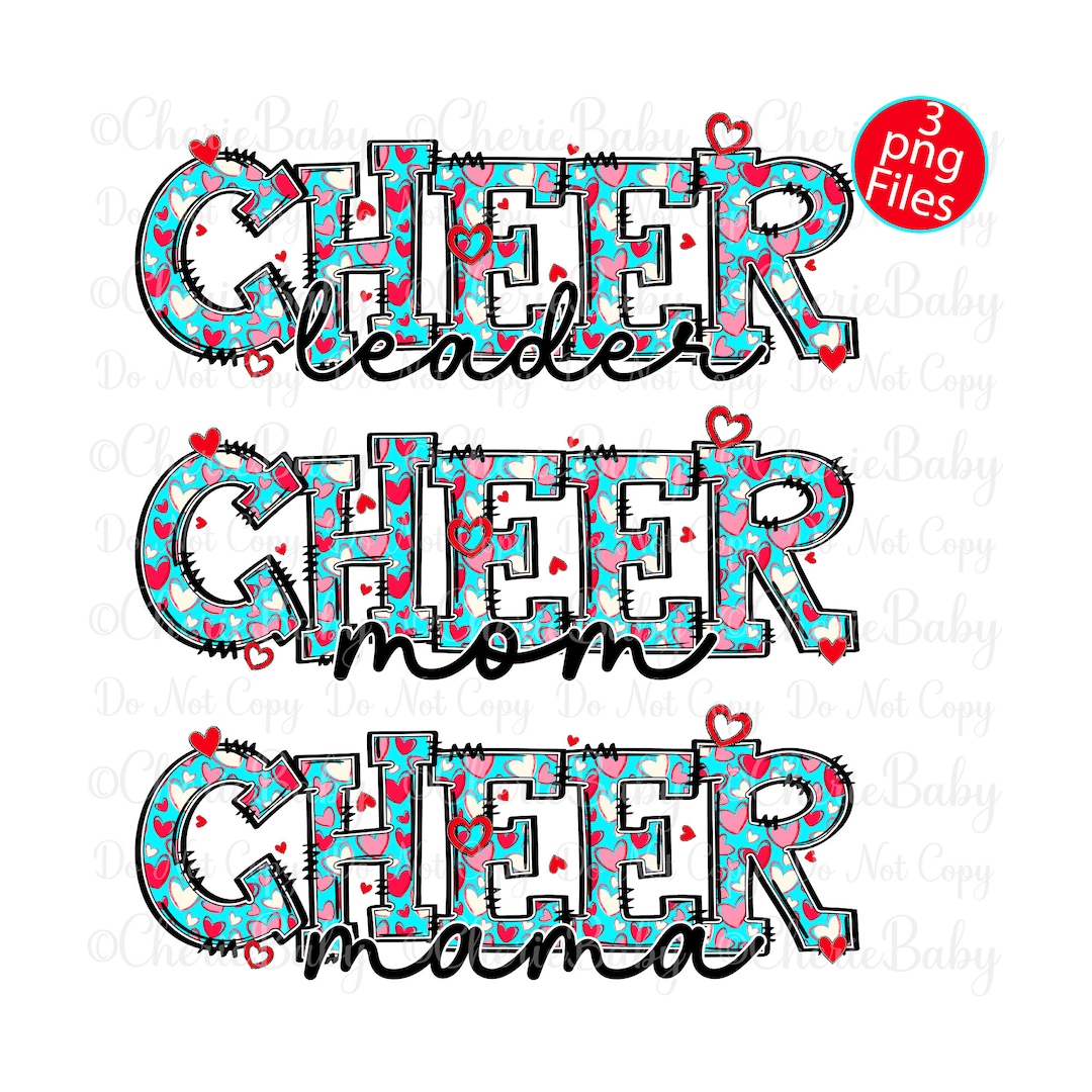 3 Cheer Sublimation Design Bundle, Printable Pngs, Three Digital ...