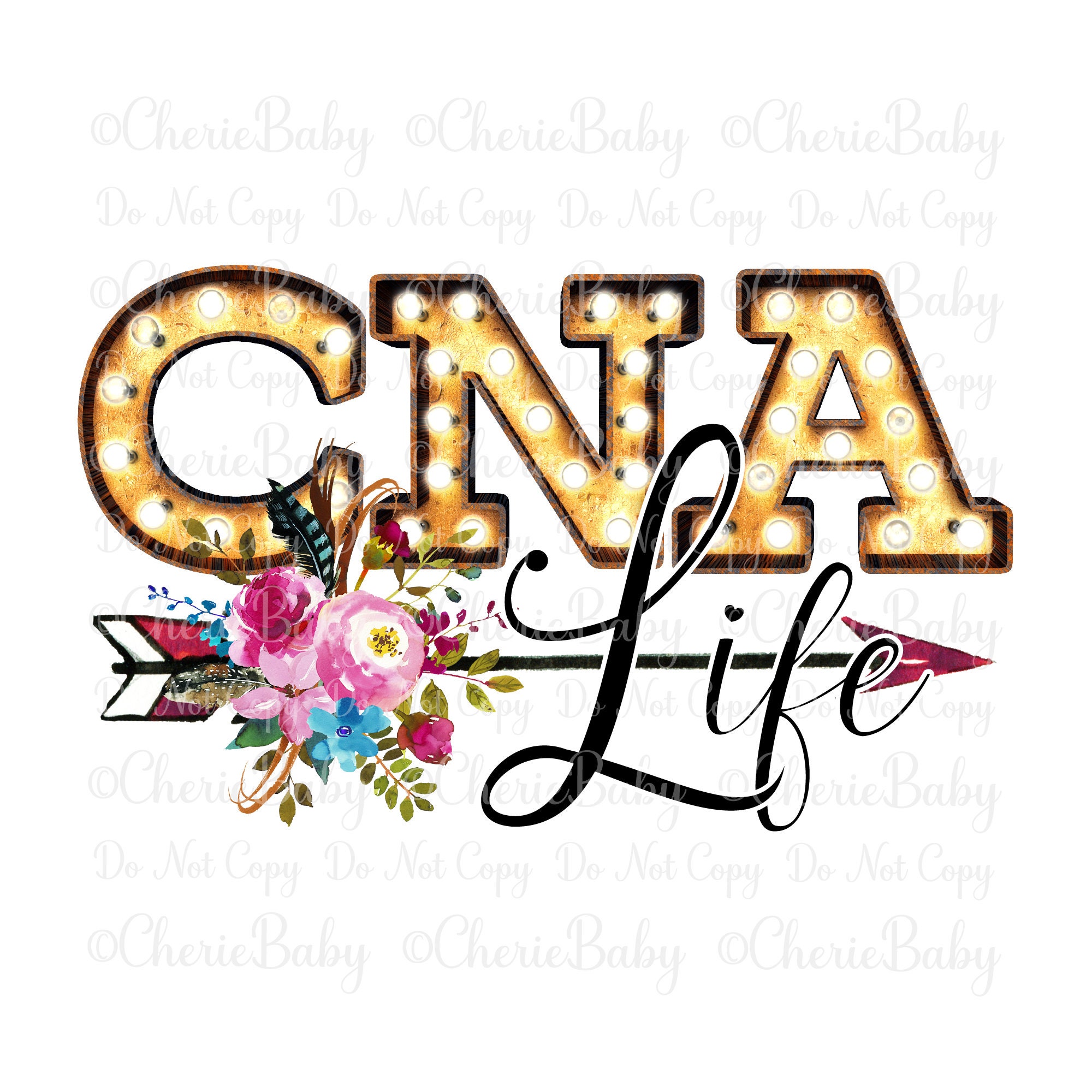 CNA Life Sublimation Design, Printable Png, DTF Digital Download ...