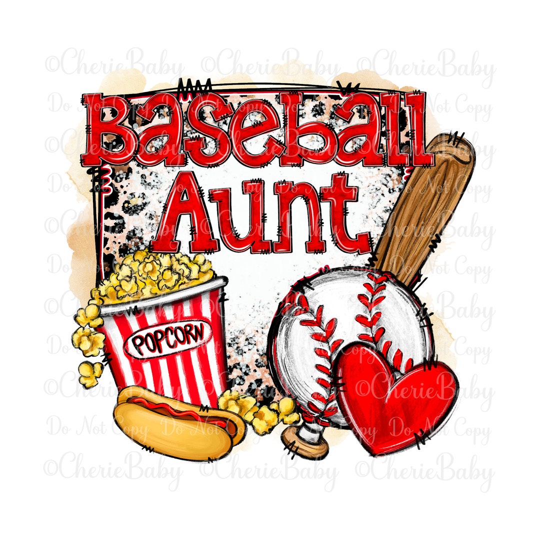 Baseball Aunt Sublimation DTF Design, Printable Png, Digital Download ...