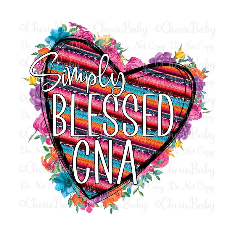 Simply Blessed CNA Sublimation Design Printable Png - Etsy