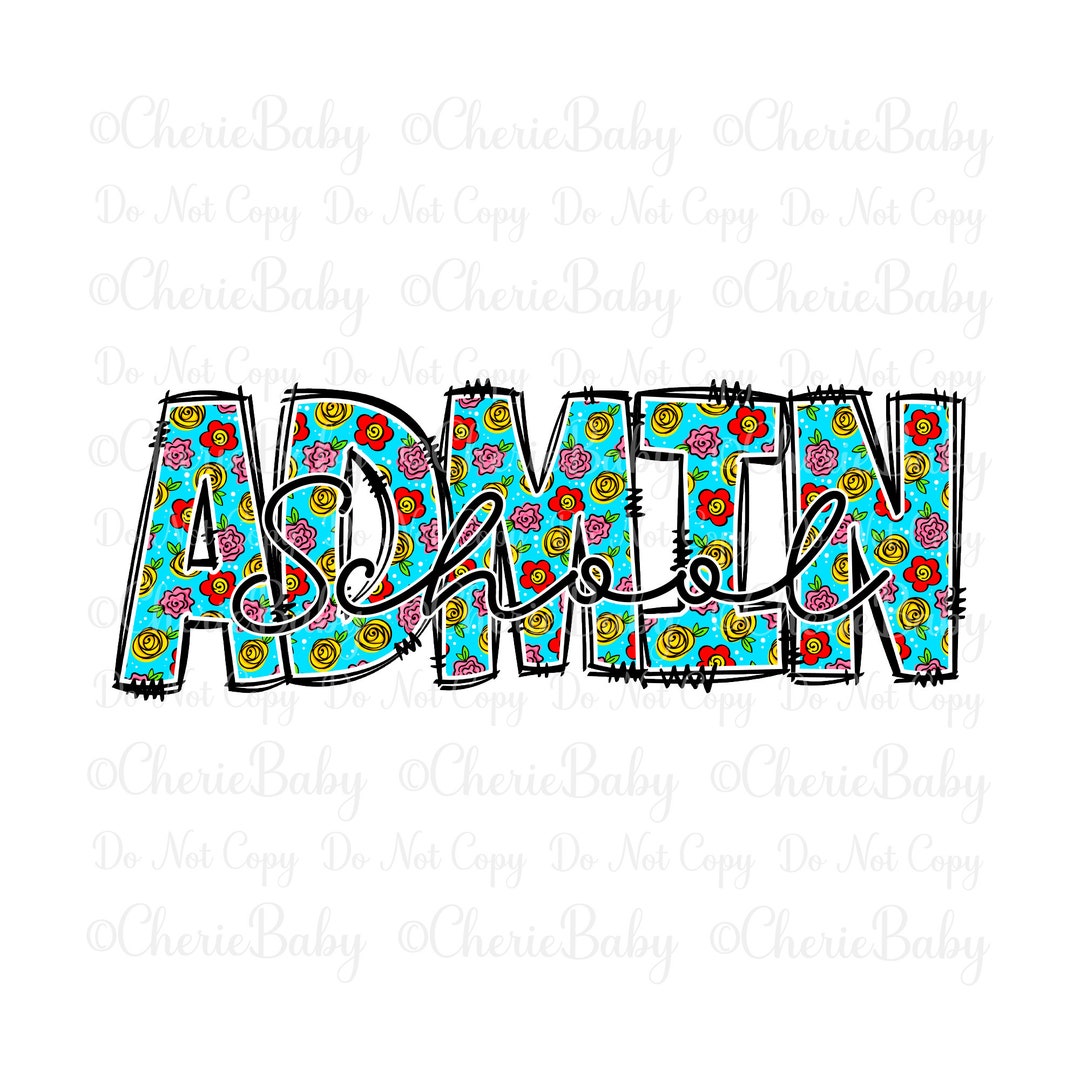 School Admin Sublimation Design Printable Png Digital Download ...