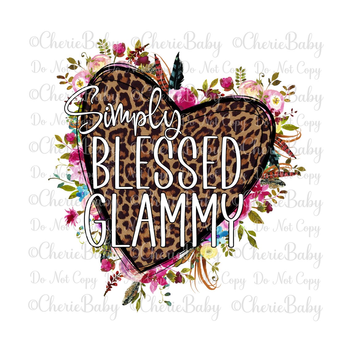 Simply Blessed Glammy Sublimation Design Printable Png | Etsy