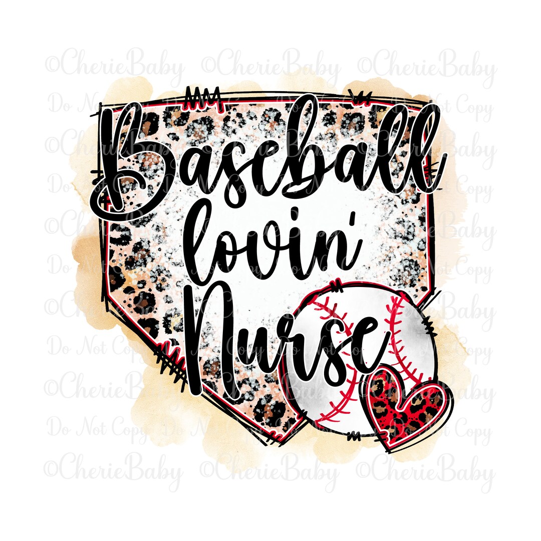 Baseball Lovin' Nurse Sublimation Design - Printable Png - Digital ...