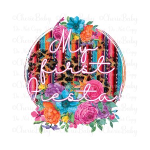 My First Fiesta! Sublimation Design - Printable Png - Digital Download ...