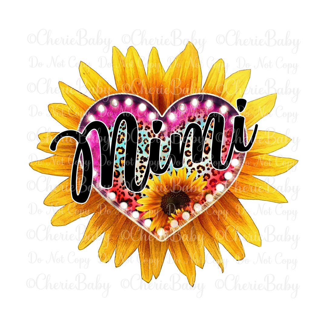 Mimi Sublimation Design - Printable Png - Digital Download - Sunflower ...