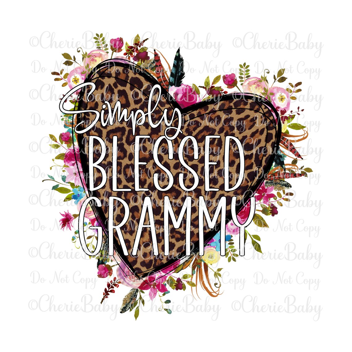 Simply Blessed Grammy Sublimation Design Printable Png - Etsy