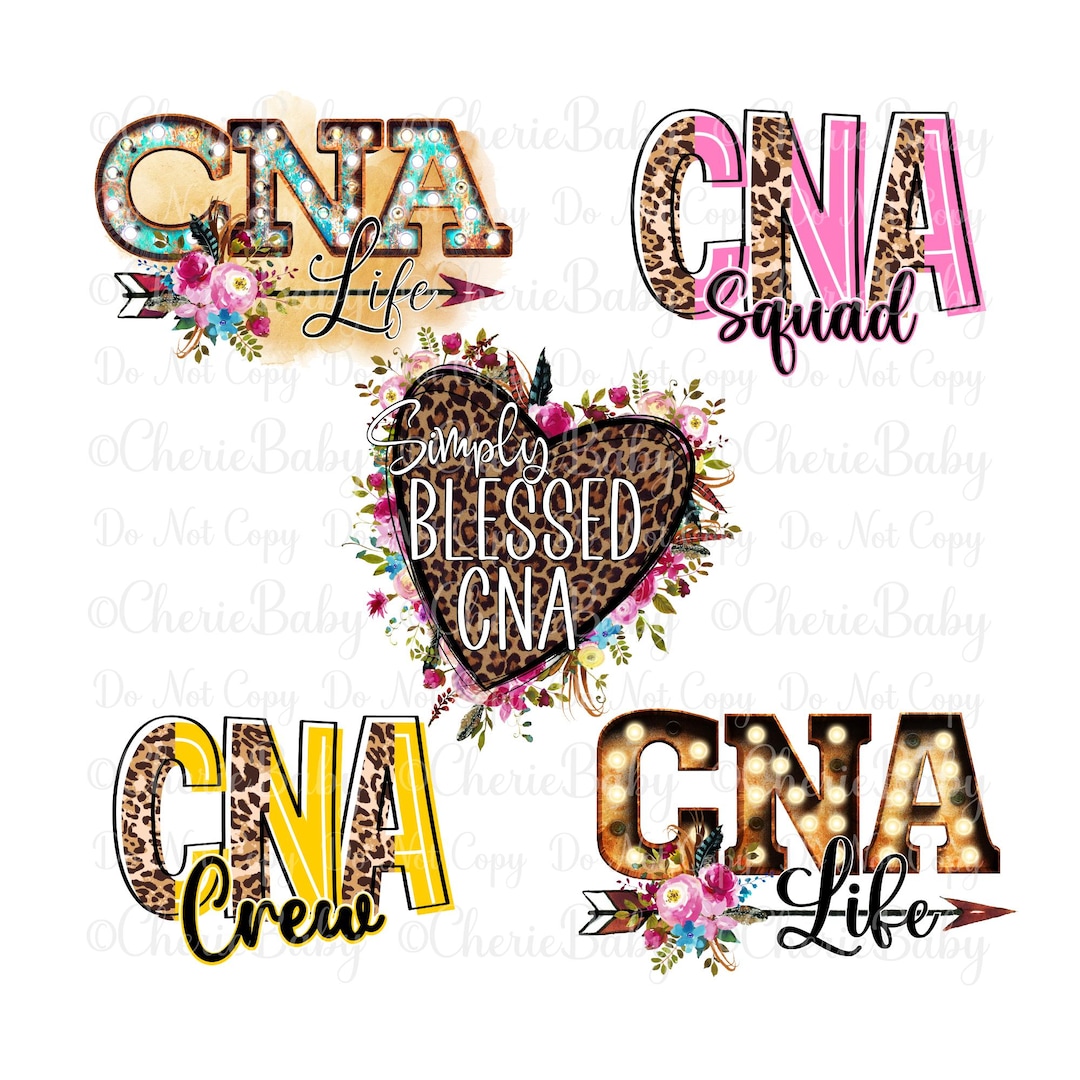CNA Design Bundle, 5 Sublimation & DTF Digital Downloads, Five ...