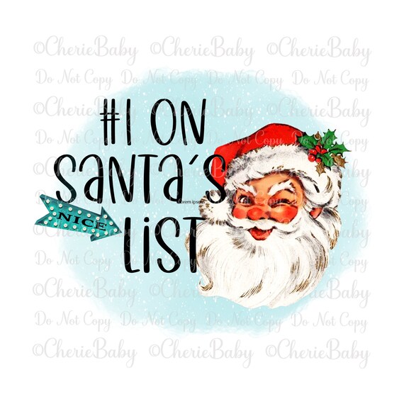 Santa Sublimation Design Printable Png Digital Download | Etsy