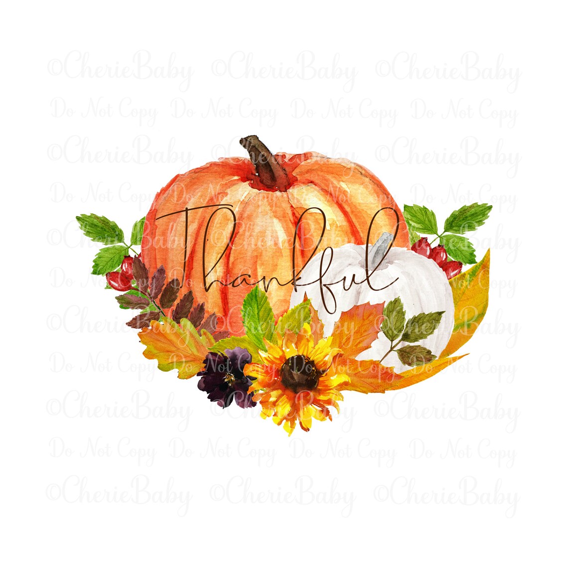 Thankful Pumpkins Sublimation Design Digital Download | Etsy