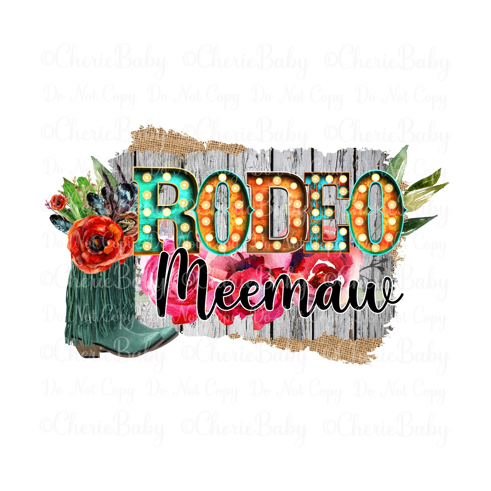 Rodeo Meemaw Sublimation Design Printable Png Digital - Etsy
