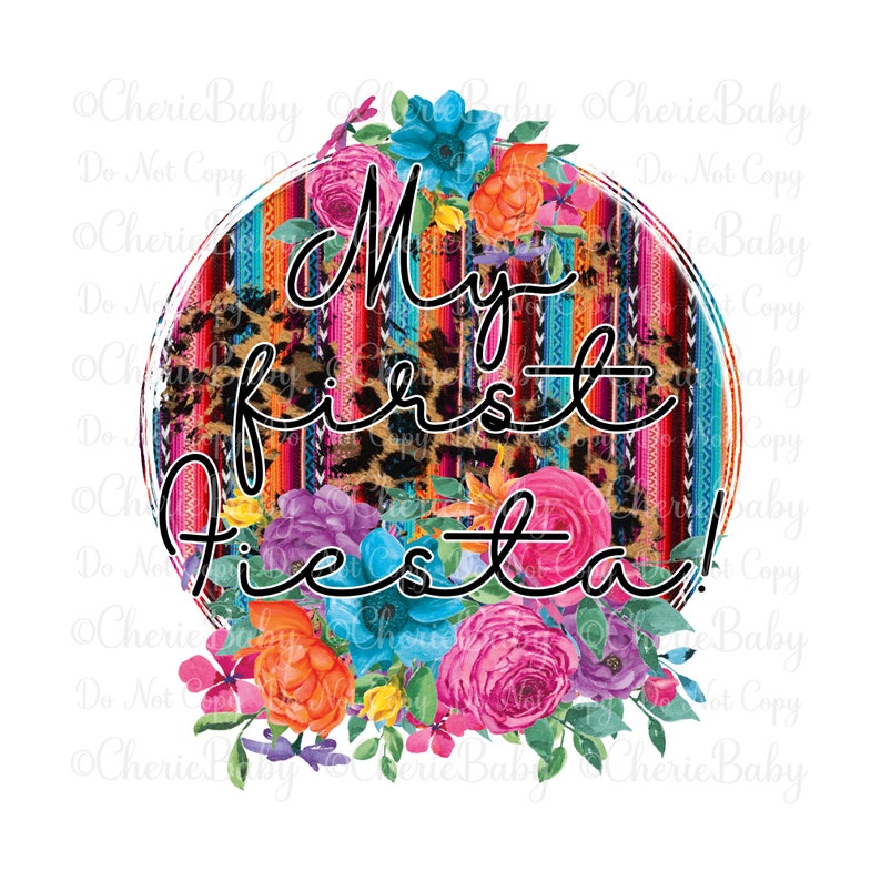My First Fiesta Sublimation Design Printable Png Digital - Etsy