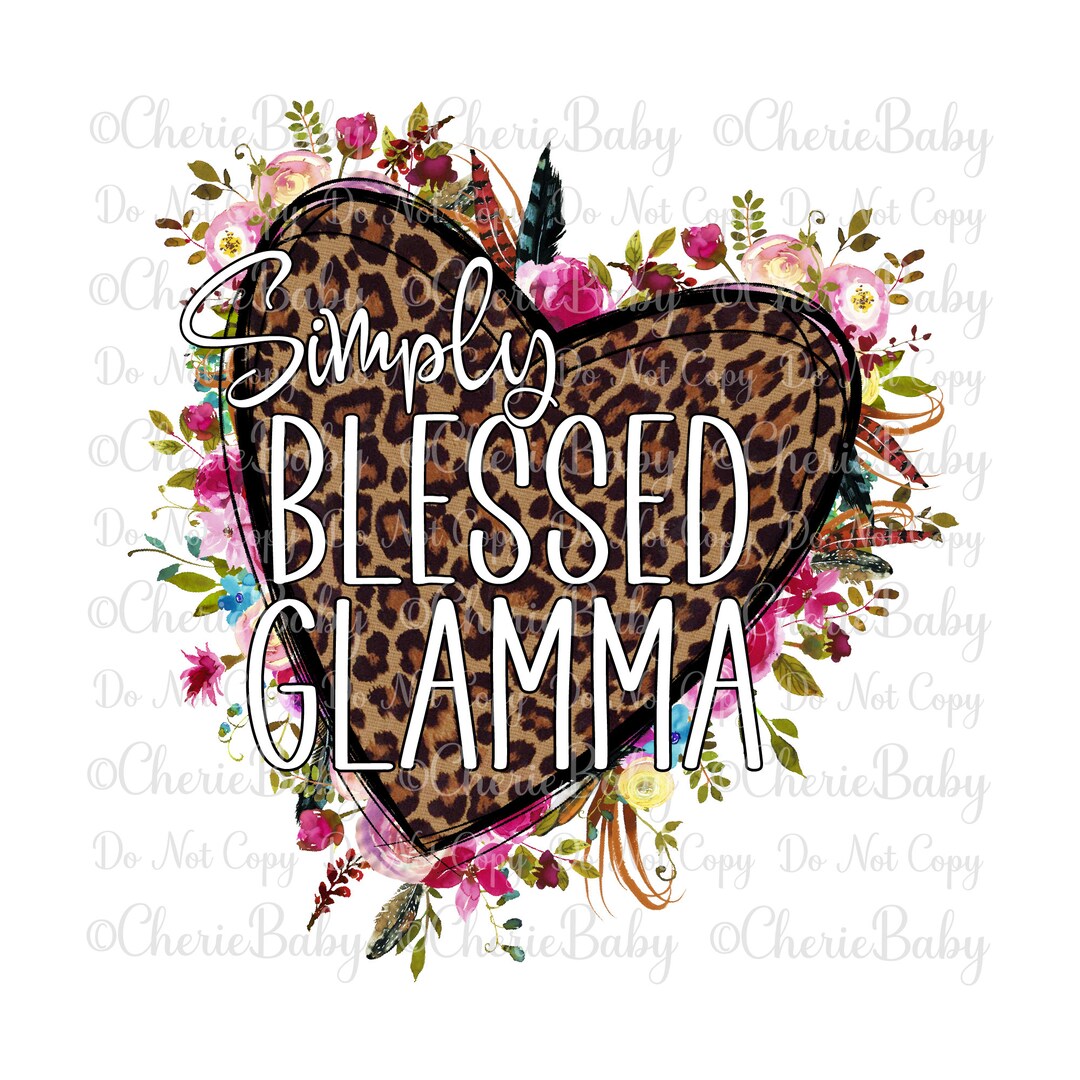 Simply Blessed Glamma Sublimation Design, Printable Png, DTF Digital ...
