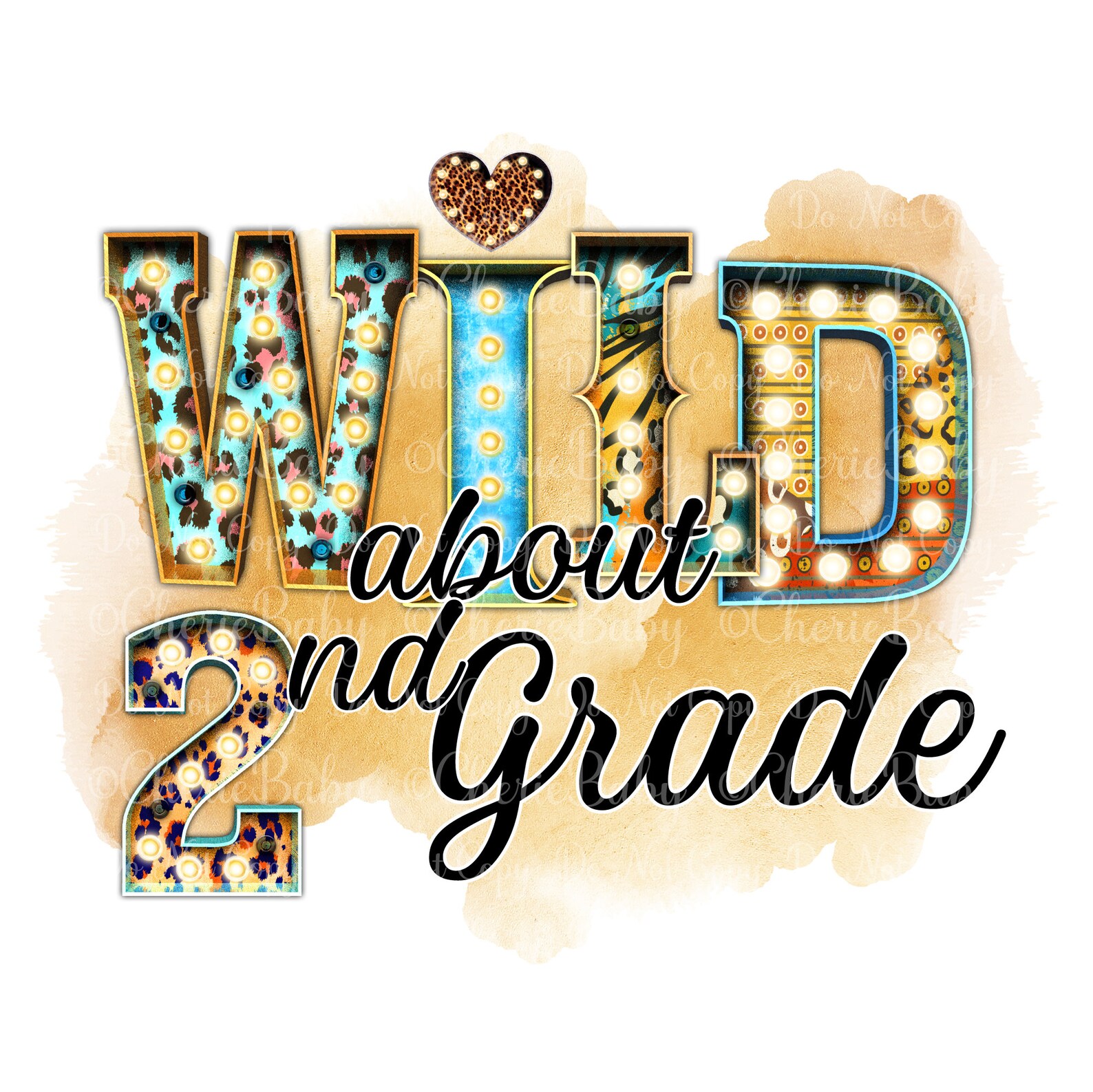 Wild About 2nd Grade Sublimation Design Printable PNG - Etsy