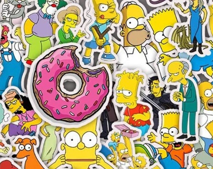 10-50 Sticker Set the Simpsons No Repeats Funny Cartoon Vinyl Decal ...