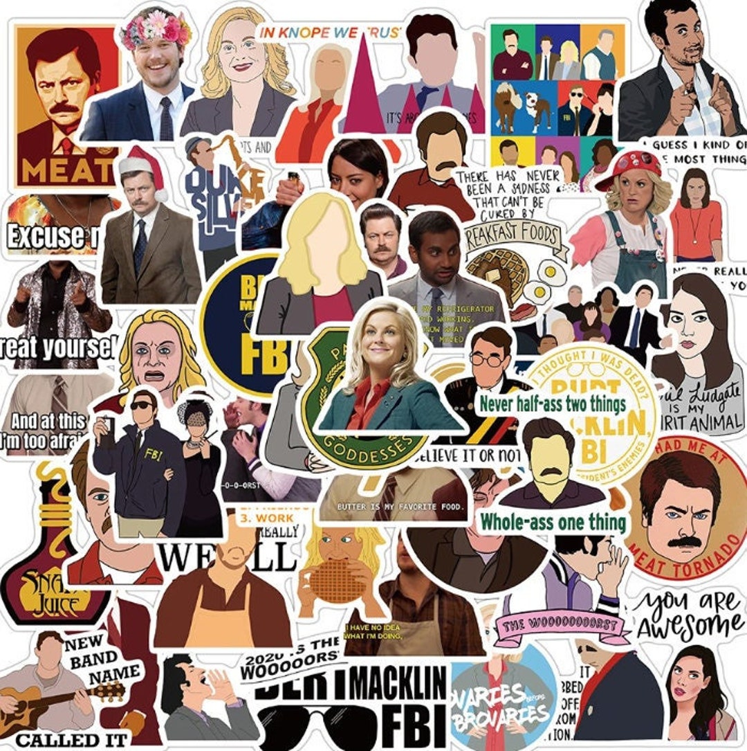 10-50 Sticker Set Parks and Recreation No Repeats Vinyl Decal Pack ...