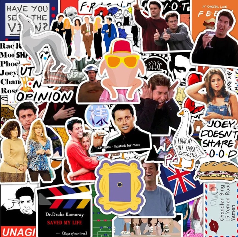 10-50 Sticker Set FRIENDS No Repeats Vinyl Decal Pack Waterproof Funny ...