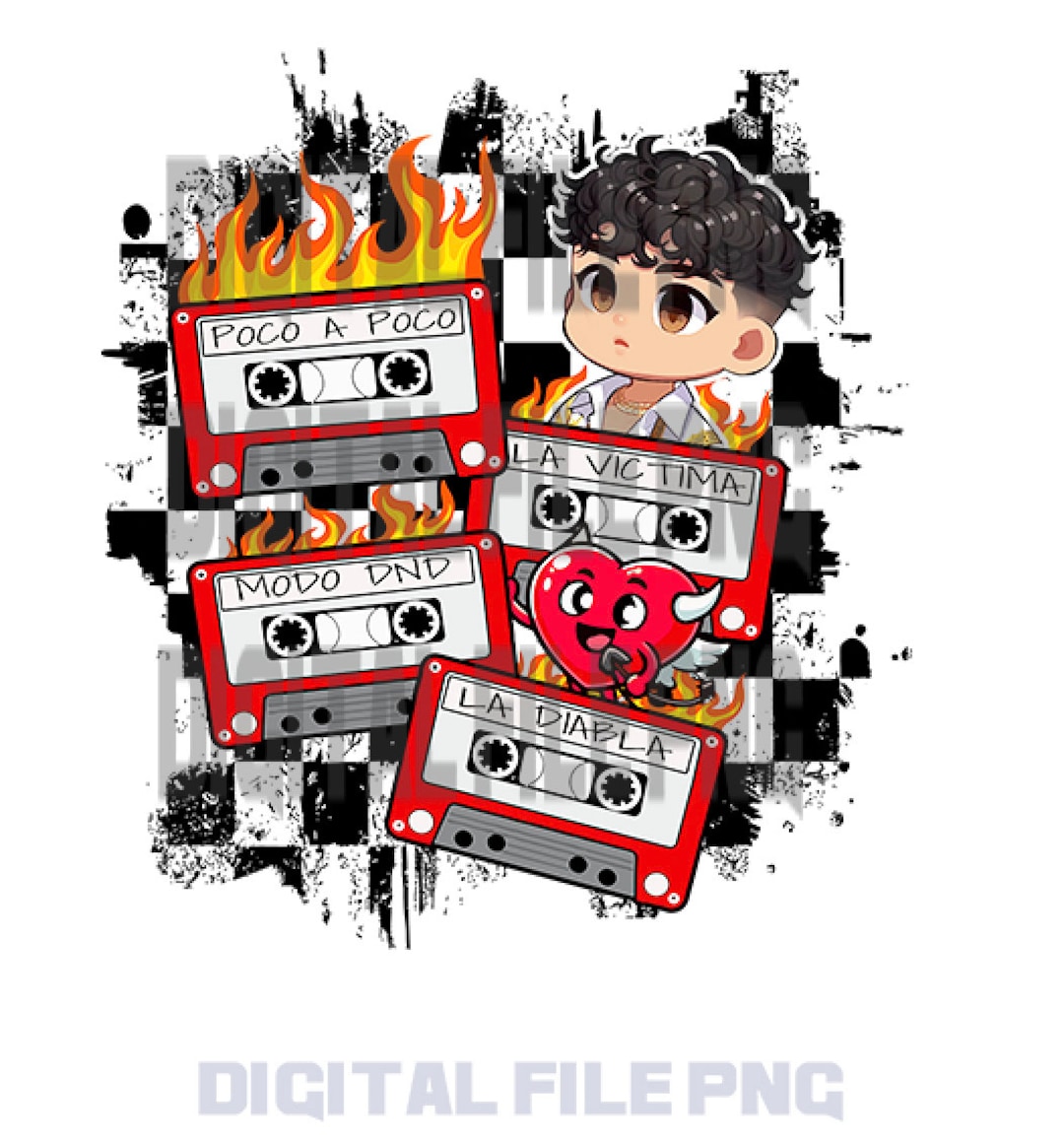 Xavi Cassette Cartoon, Digital File. PNG. Png - Etsy