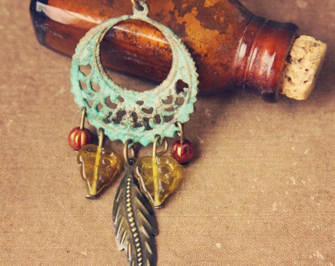 Bohemian Patina Autumn Medley Necklace - Etsy