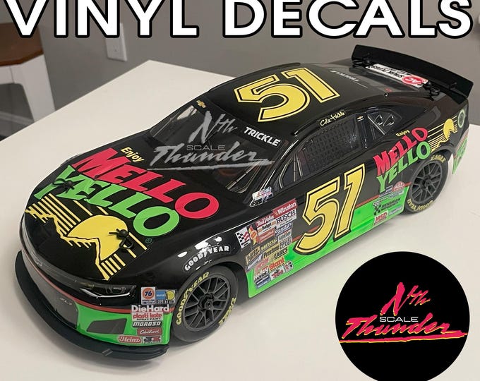 Losi 1:12 DECALS Days of Thunder Cole Trickle Mello Yello #51 NASCAR ...