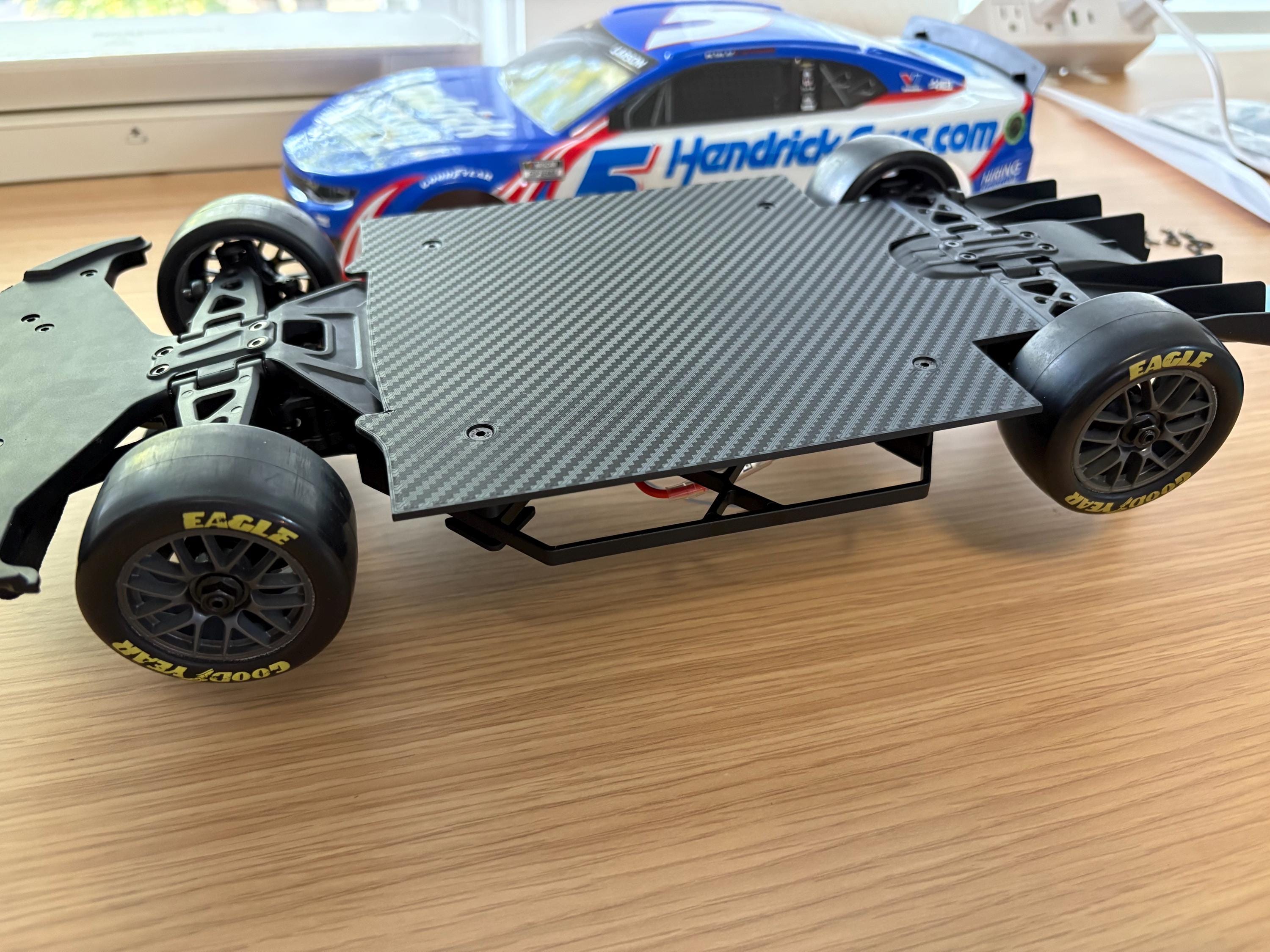 Losi NASCAR RC Undertray: Carbon Fiber Look, 3D Printed Ground Effects ...