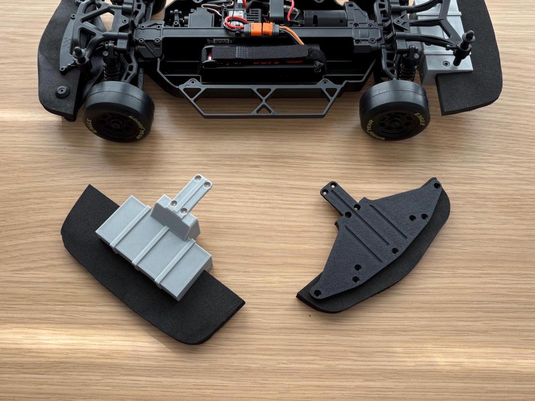 1:12 Losi NASCAR RC Bumper Kit – Splitter Delete & Fuel Cell Rear for ...