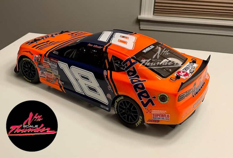 Days of Thunder Losi 1:12 Scale Russ Wheeler Hardee's #18 Chevy Vinyl ...