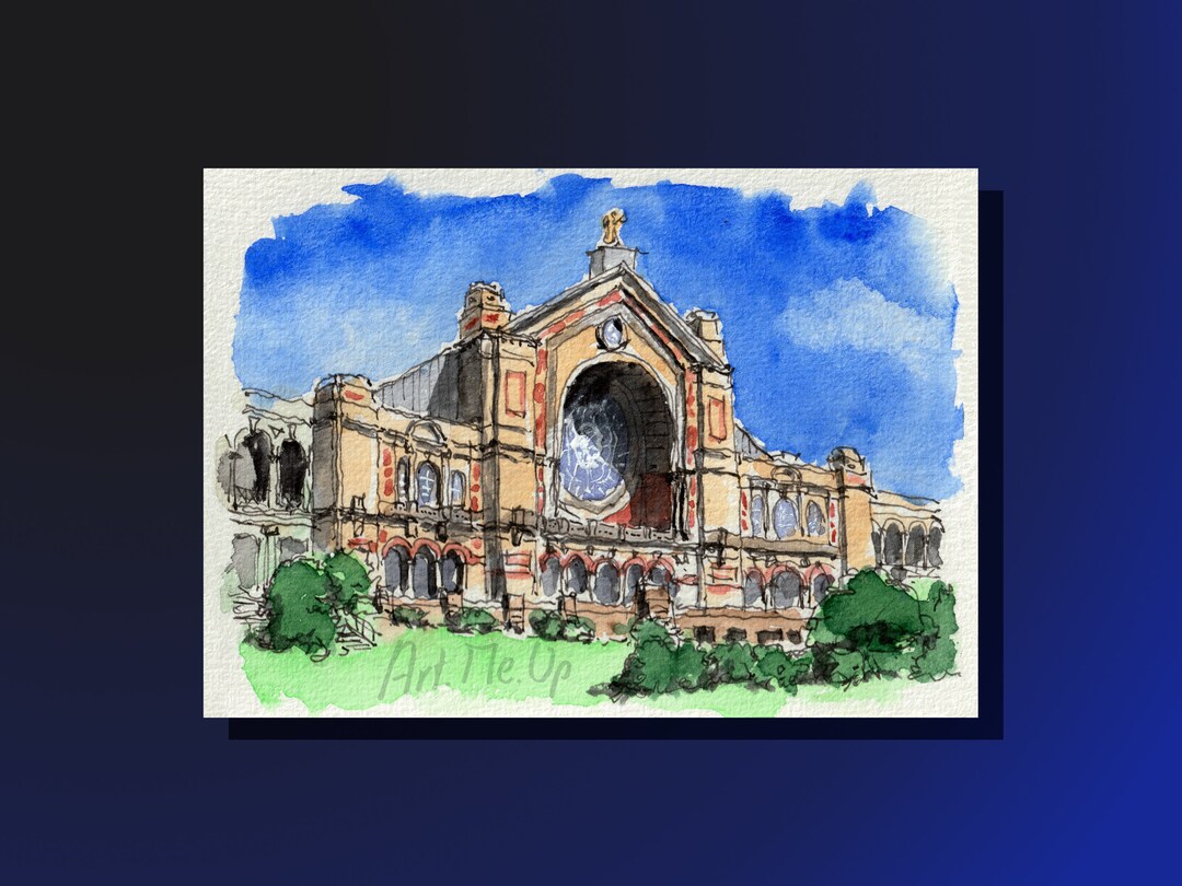 London Alexandra Palace Printable Watercolor Sketch, Ideal as Wall Art ...