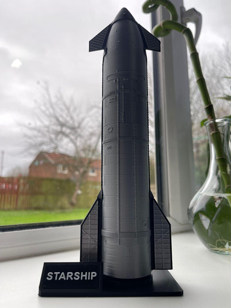Spacex Starship V2 1:200 Model - With Stand - High Quality - 25CM Tall ...