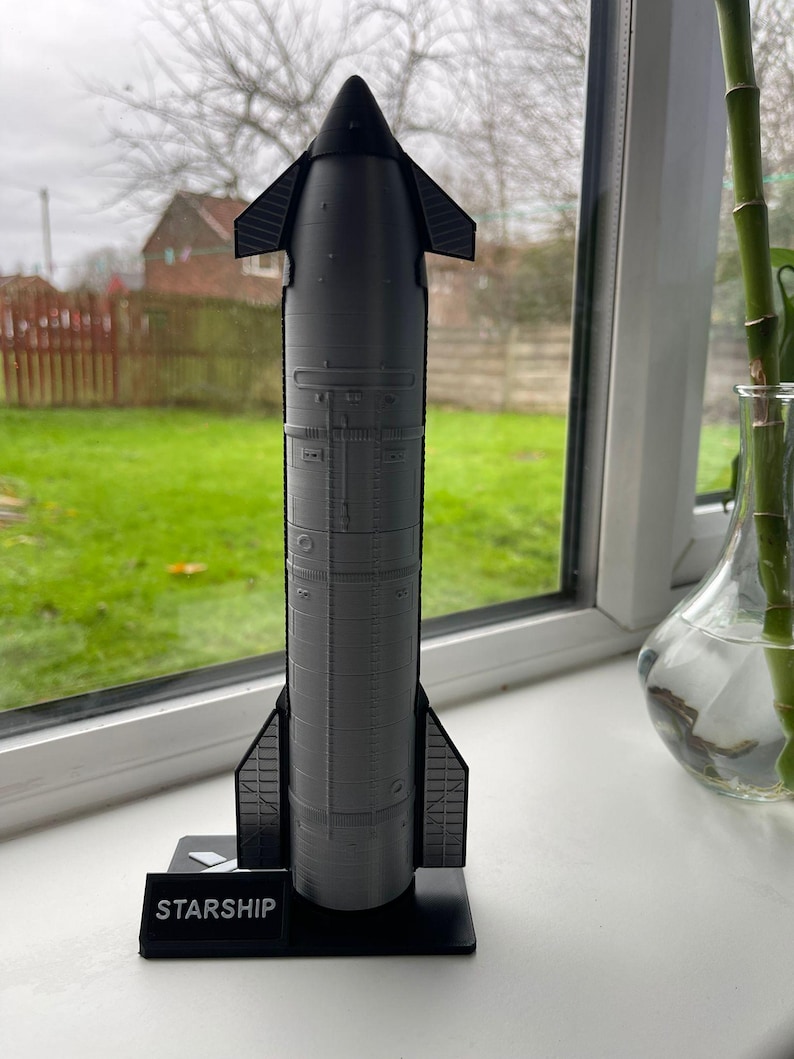 Spacex Starship V2 1:200 Model - With Stand - High Quality - 25CM Tall ...