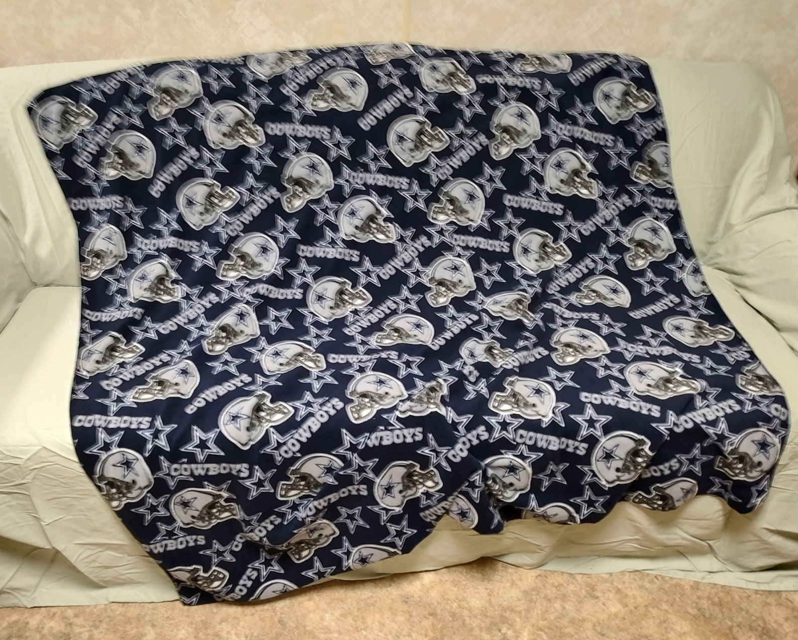 Fleece Dallas Cowboys Inspired Planket Quillow Pillow Blanket 55"x 55 ...