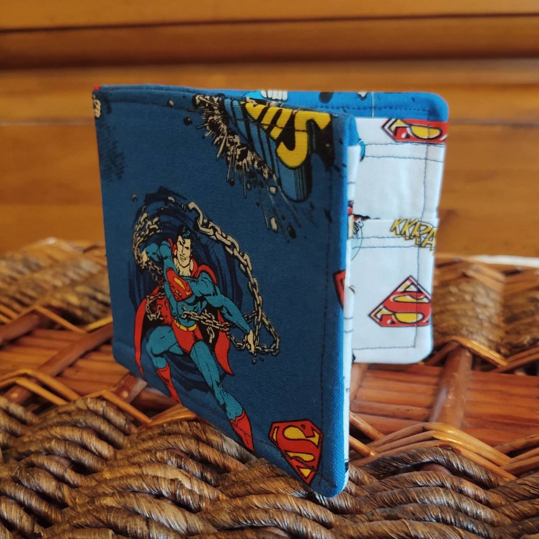 Fabric Bifold Wallet Superman, Man of Steel - Etsy