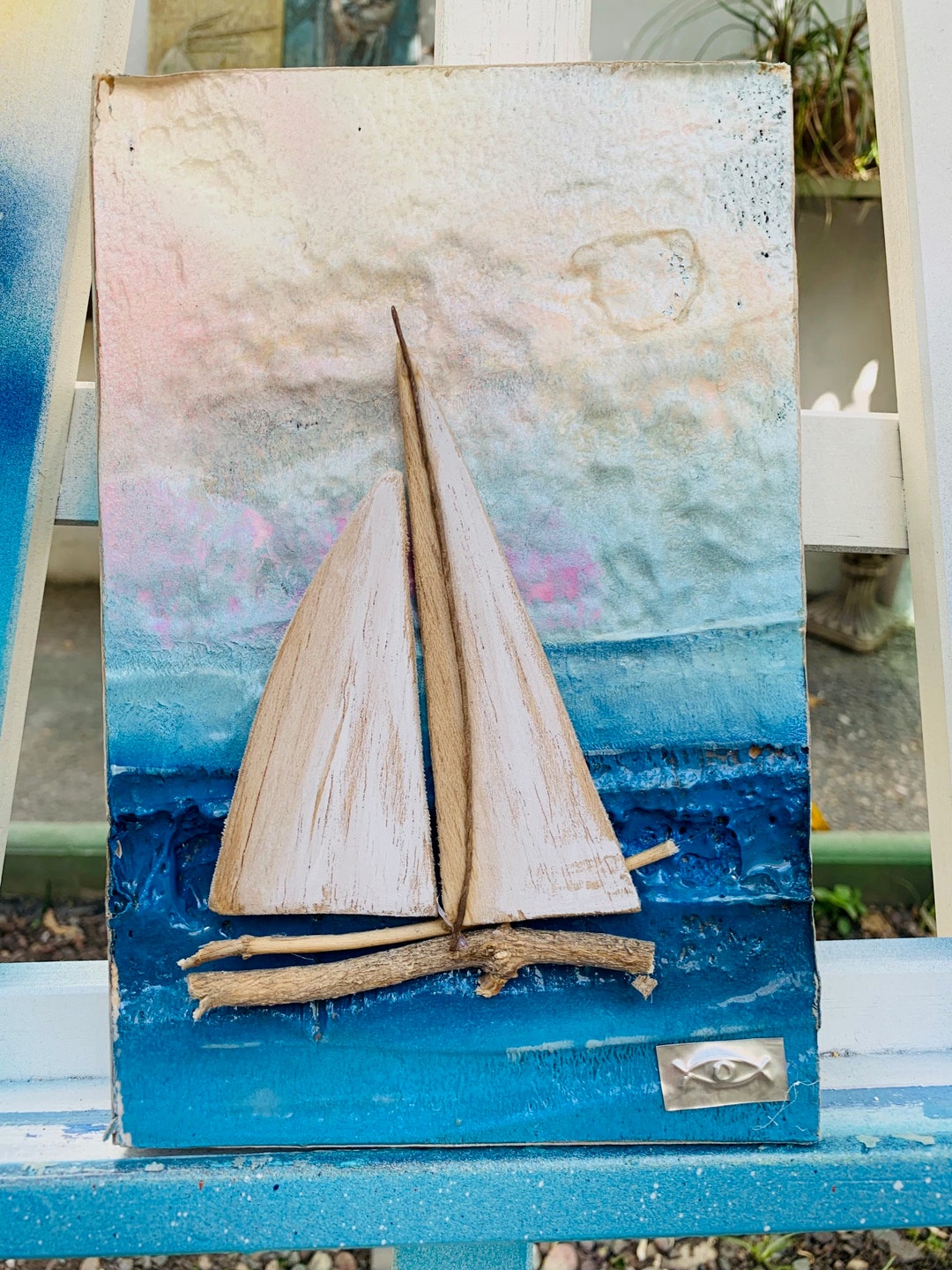 Sailboat Frame, Sea Boat, Unique Piece, Art, to Hang, Indoor and ...