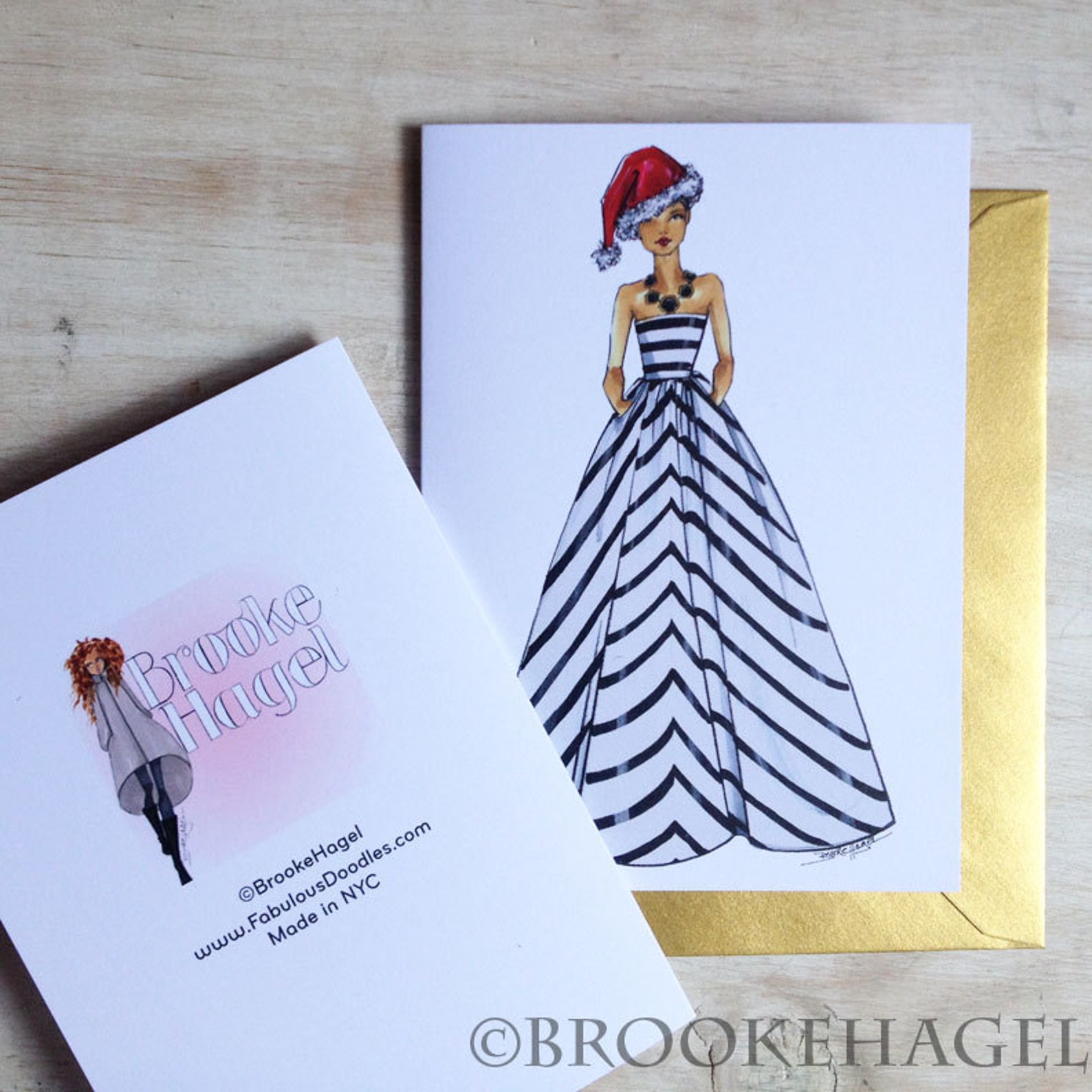 Christmas Fashion Card - Etsy