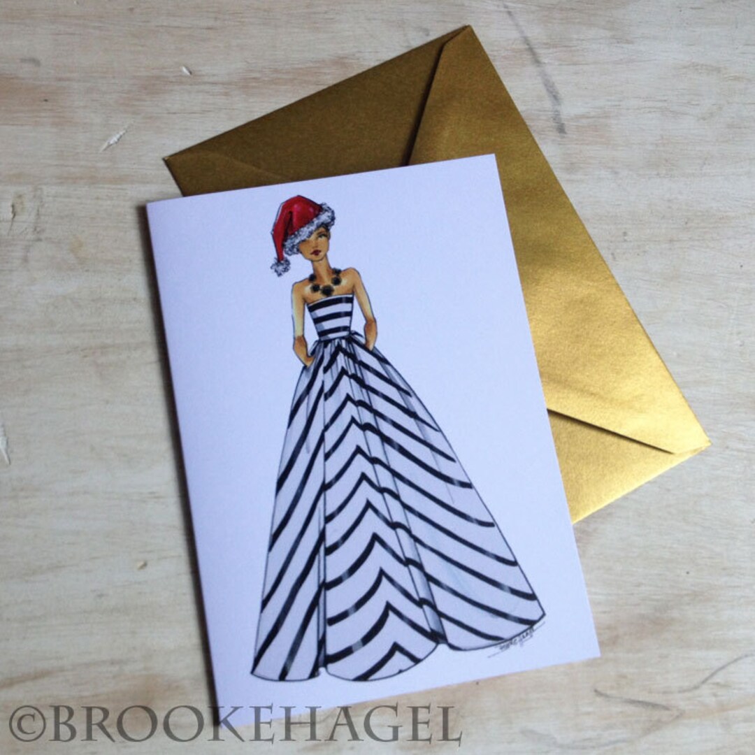 Christmas Fashion Card - Etsy