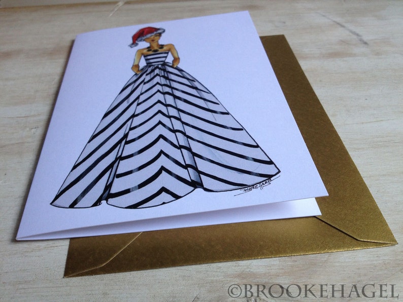 Christmas Fashion Card - Etsy